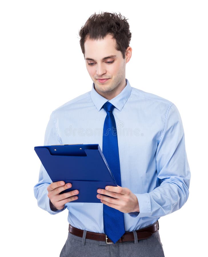 Businessman Study the Report Stock Image - Image of person, navy: 46730761