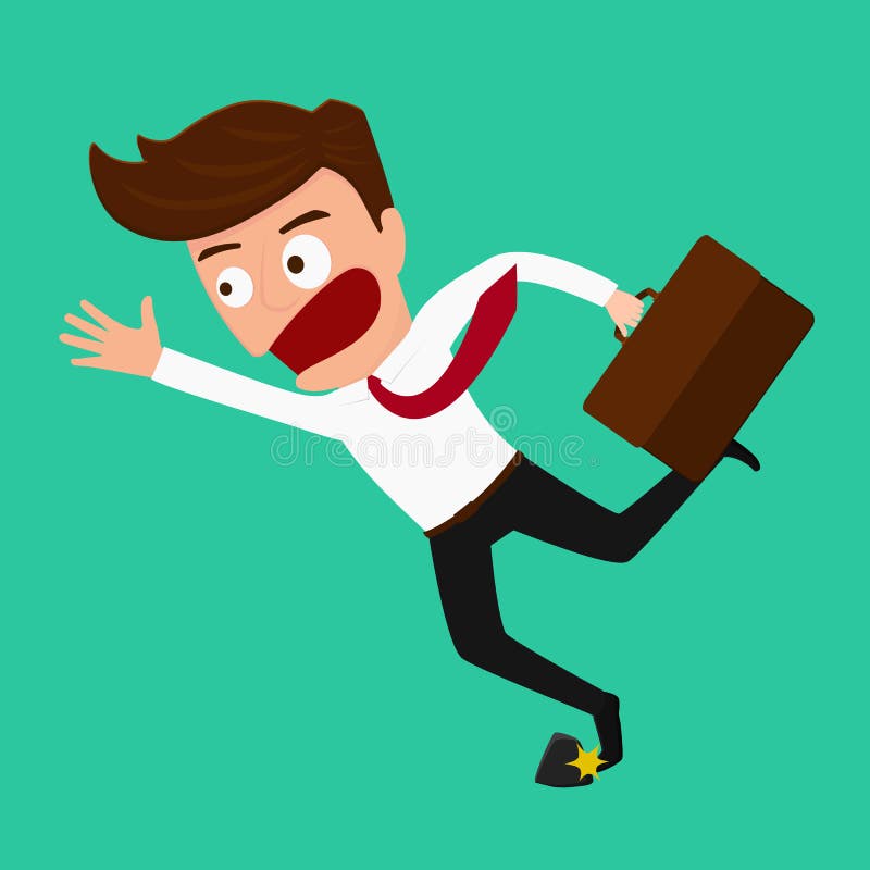 Businessman Stumbling on Rock Stock Vector - Illustration of impediment ...