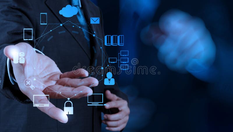 Businessman Success Working Computer Stock Image - Image of graphic ...