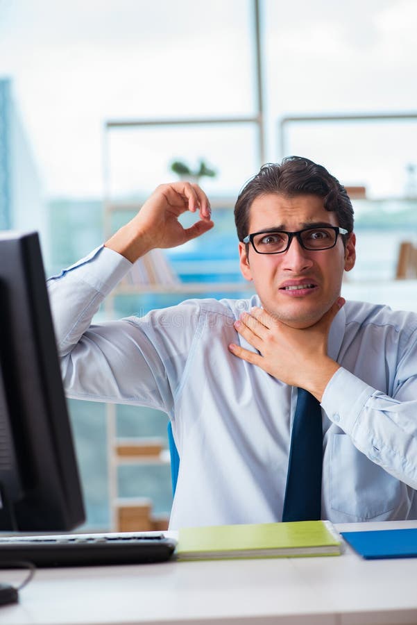 The Businessman Suffering from Excessive Armpit Sweating Stock Image ...