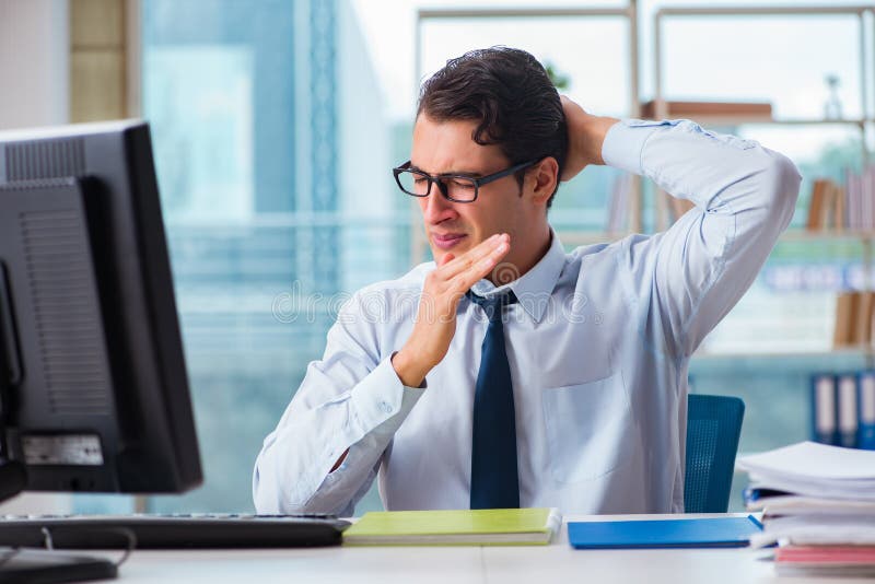 The Businessman Suffering from Excessive Armpit Sweating Stock Image ...