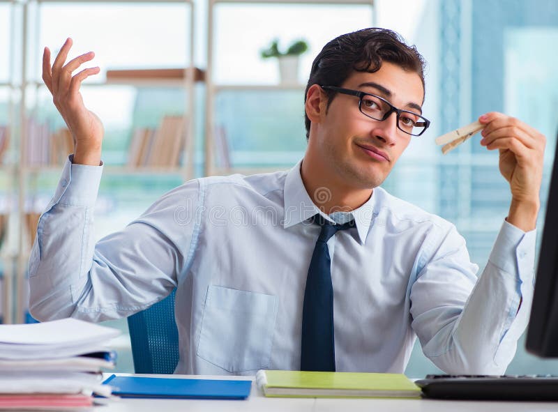 Businessman Suffering from Excessive Armpit Sweating Stock Image ...