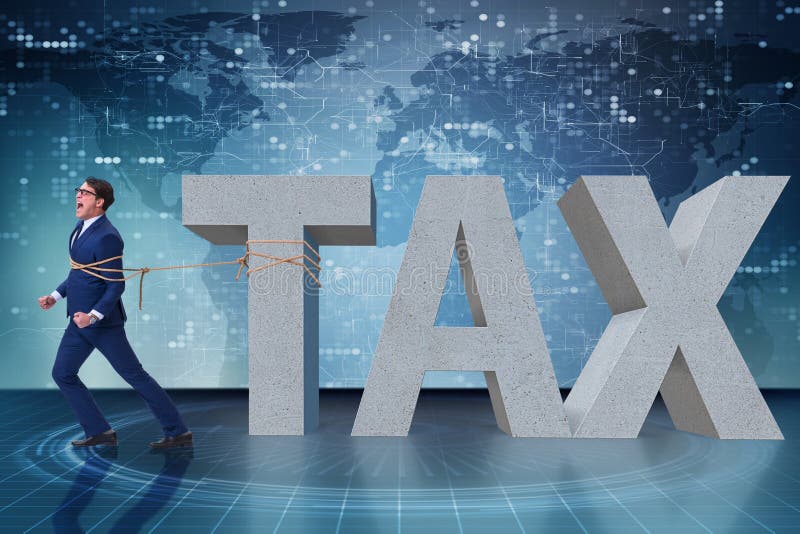 The Businessman Suffering from High Taxes Stock Photo - Image of high ...