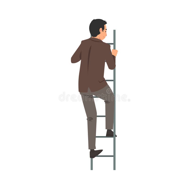 Construction Worker Climbing Ladder Stock Illustrations – 597 ...