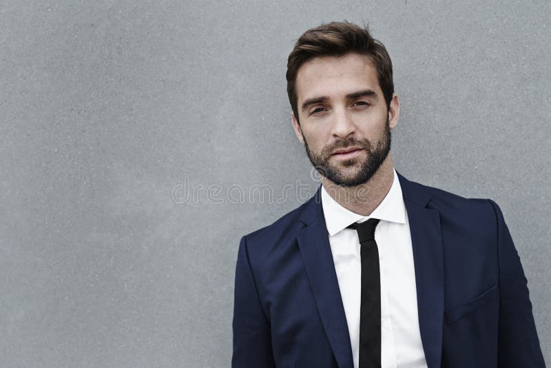Businessman in Suit Looking Serious Stock Photo - Image of model ...