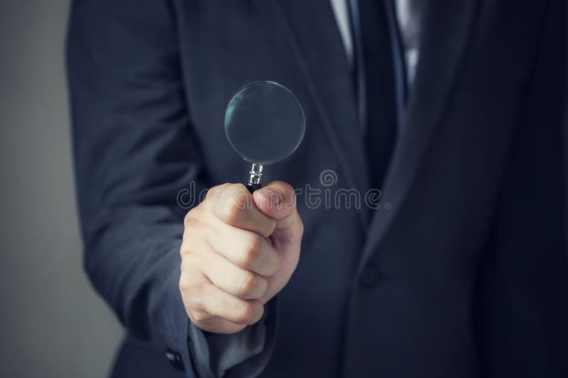 Magnifying Glass Looking Something Small Stock Photos - Free & Royalty ...