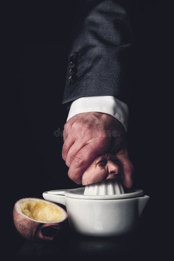 Businessman Suppresses an Employee Stock Photo - Image of business ...