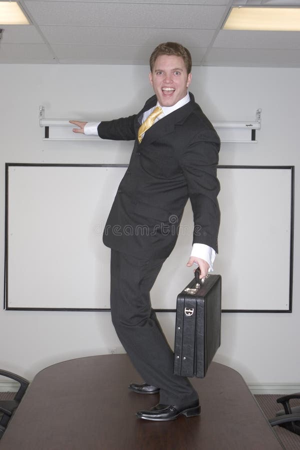 Businessman surfing stock photo. Image of briefcase, cheerful - 1795974