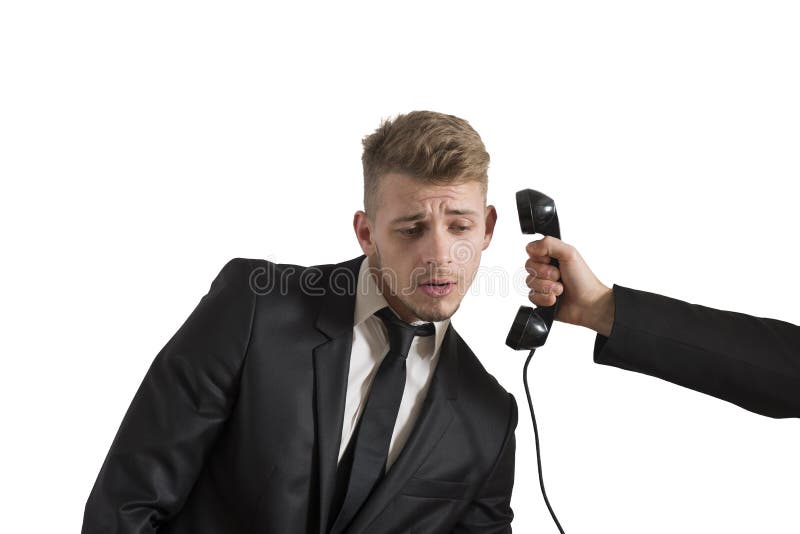 Businessman Surprised by a Call Stock Photo - Image of expressive ...