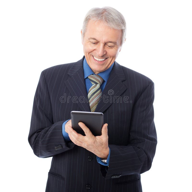 Businessman with tablet stock image. Image of corporate - 33287093
