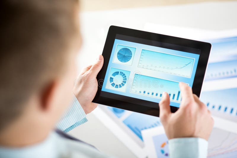 Working with tablet stock image. Image of modern, executive - 35482497