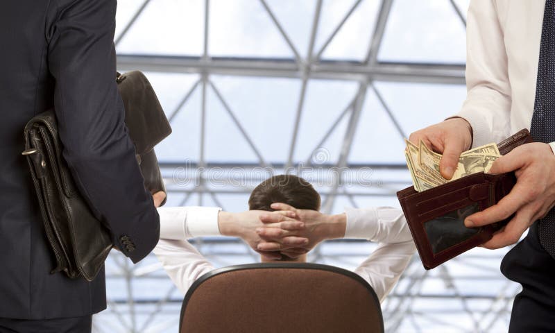 Giving a Bribe into a Pocket Stock Photo - Image of meet, donate: 23336936