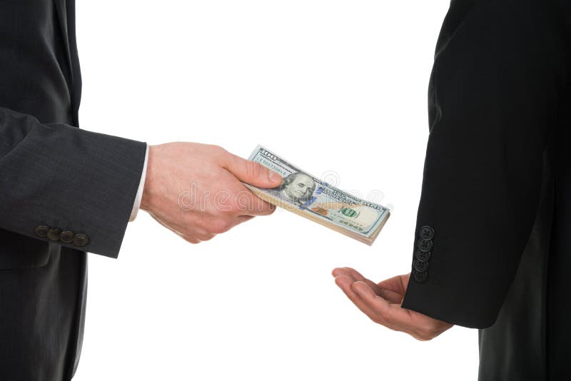 Businessman taking bribe stock image. Image of businessman - 54968773