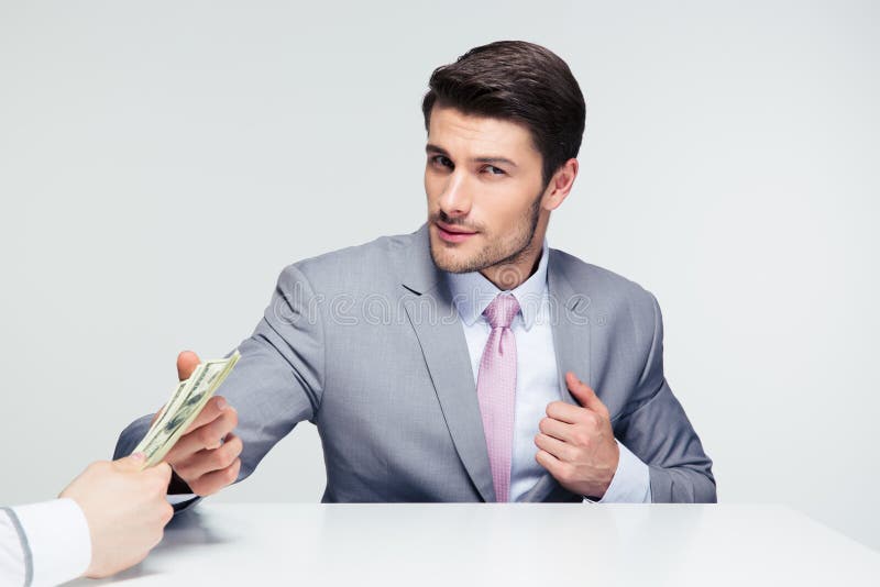 Businessman taking bribe stock photo. Image of executive - 55130738