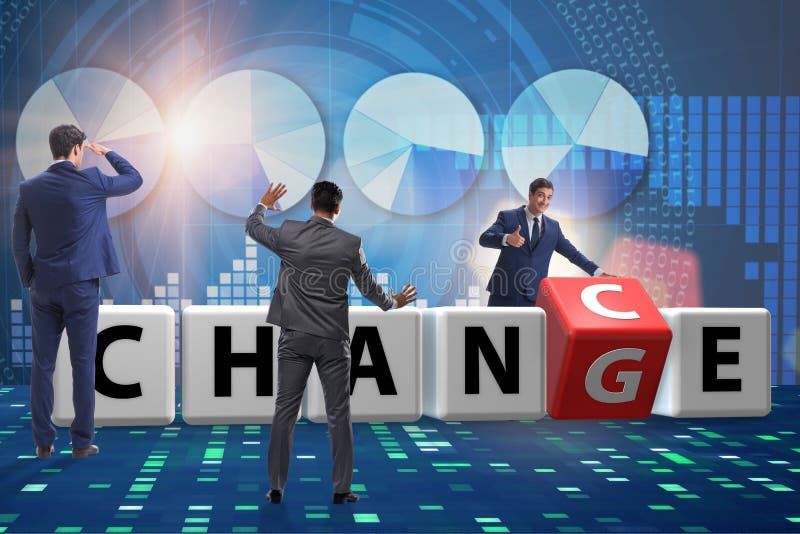 The Businessman Taking Chance for Change Stock Photo - Image of ...
