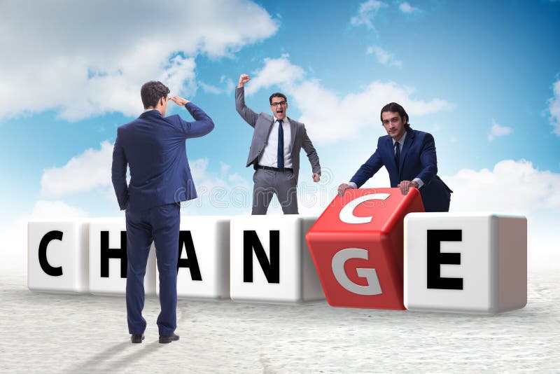 The Businessman Taking Chance for Change Stock Photo - Image of ...