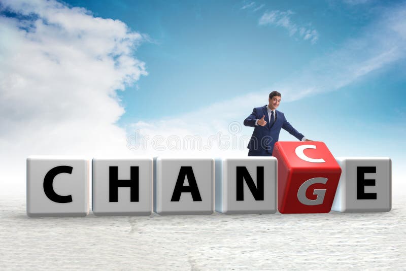 The Businessman Taking Chance for Change Stock Image - Image of ...