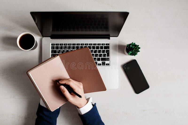 Businessman Taking Notes on a Notepad Stock Photo - Image of creativity ...