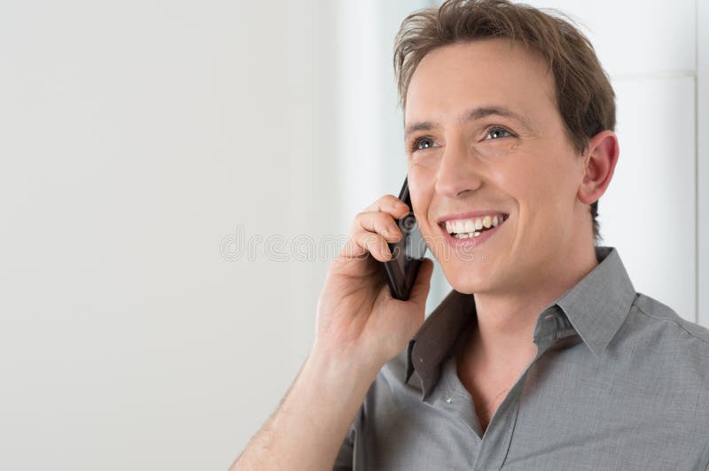 Businessman Talking on Cell Phone Stock Image - Image of look, people ...