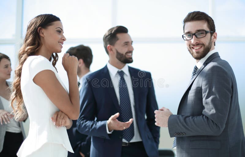 Businessman Talking with Colleagues in the Office Stock Image - Image ...