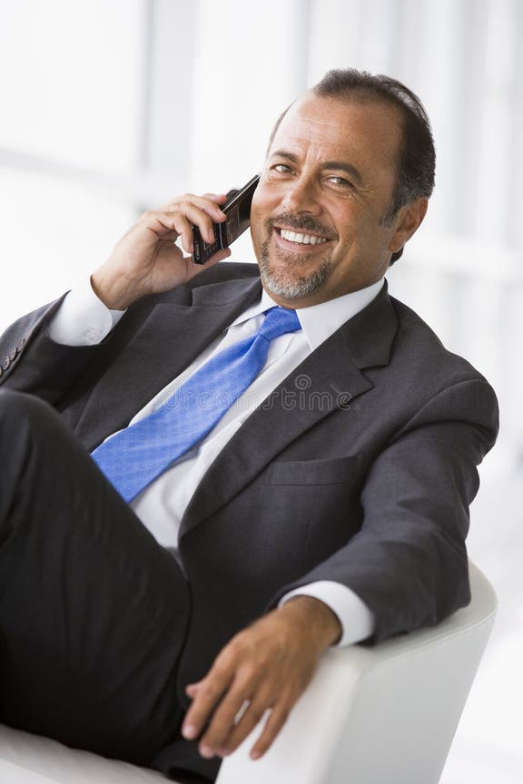 Businessman Talking on Mobile Phone Stock Photo - Image of city ...