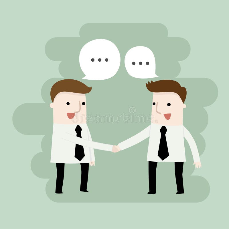 Businessman Talking with Partner Stock Vector - Illustration of speech ...