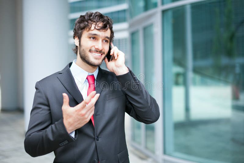 Businessman Talking on the Phone Stock Image - Image of talking ...