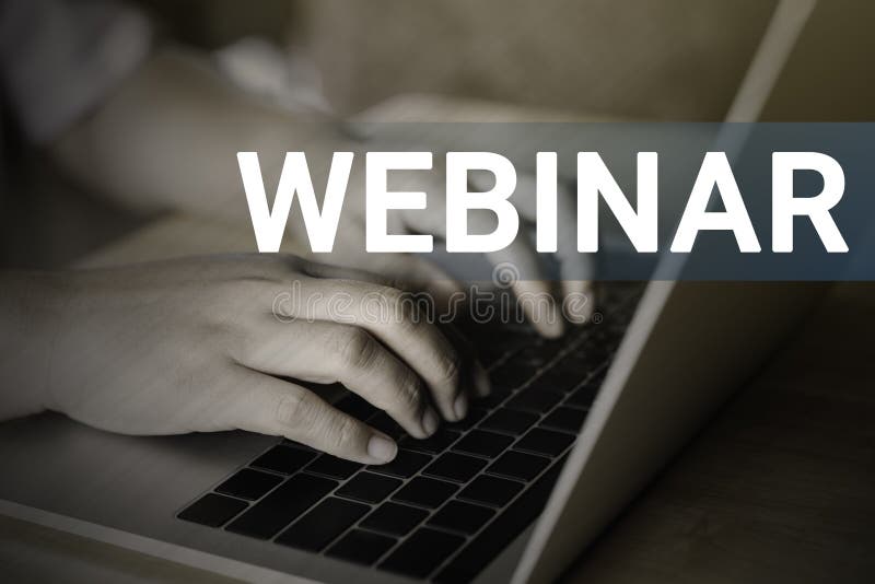 Businessman and Team Work Using a Laptop Computer with Webinar. Stock ...