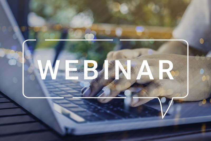 Businessman and Team Work Using a Laptop Computer with Webinar E ...