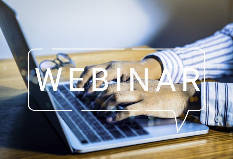 Businessman and Team Work Using a Laptop Computer with Webinar E ...