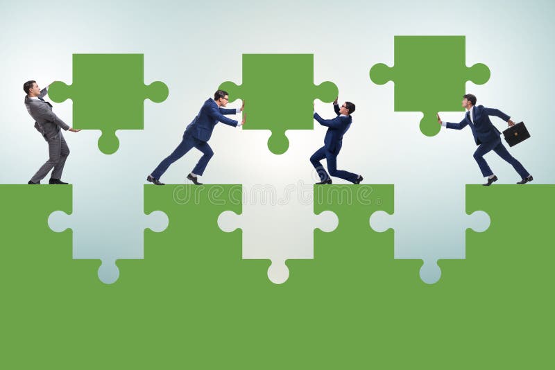 Businessman in Teamwork Concept with Jigsaw Puzzle Stock Image - Image ... Businessman in Teamwork Concept with Jigsaw Puzzle Stock Image - Image ...