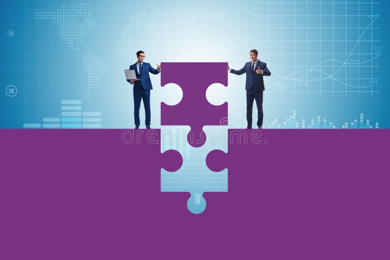 Businessman in Teamwork Concept with Jigsaw Puzzle Stock Image - Image ... Businessman in Teamwork Concept with Jigsaw Puzzle Stock Image - Image ...