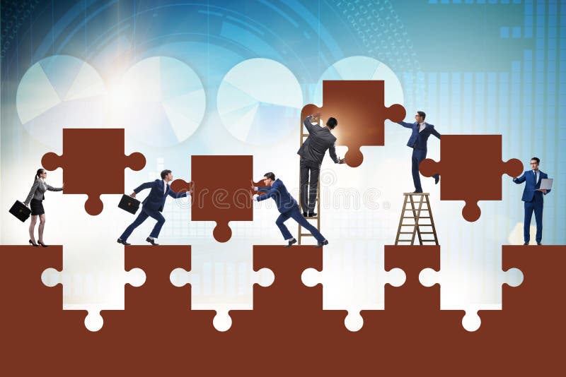 Businessman in Teamwork Concept with Jigsaw Puzzle Stock Image - Image ... Businessman in Teamwork Concept with Jigsaw Puzzle Stock Image - Image ...