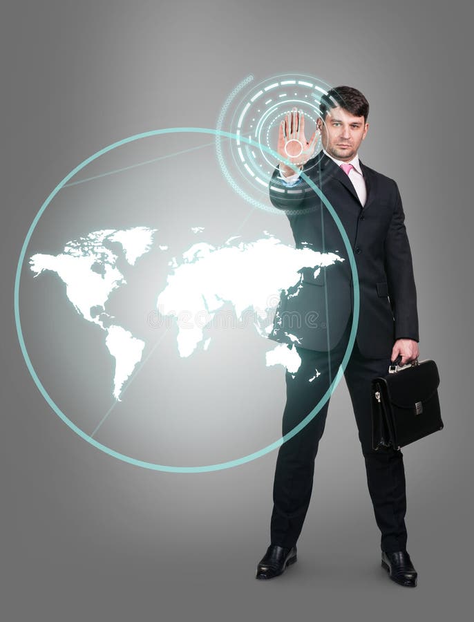 Businessman Technology Concept Stock Image - Image of internet, digital ...