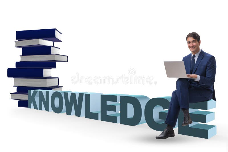 The Businessman in Telelearning Concept with Laptop Stock Image - Image ...