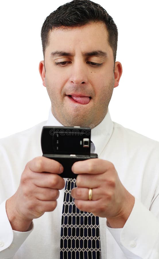 Businessman Text Messaging stock photo. Image of business - 8791724
