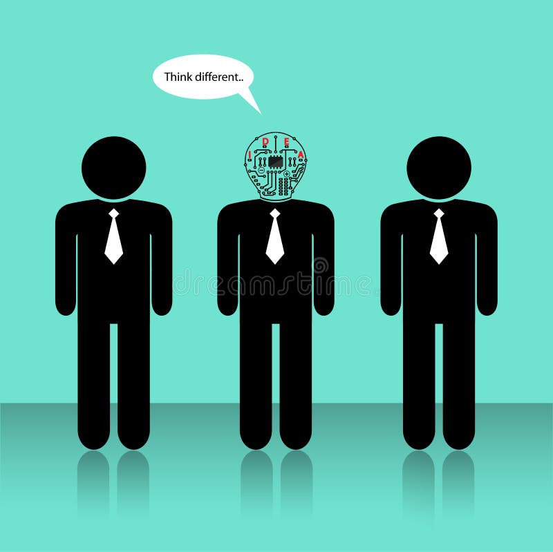 Businessman,think Differrent Stock Vector - Illustration of ...