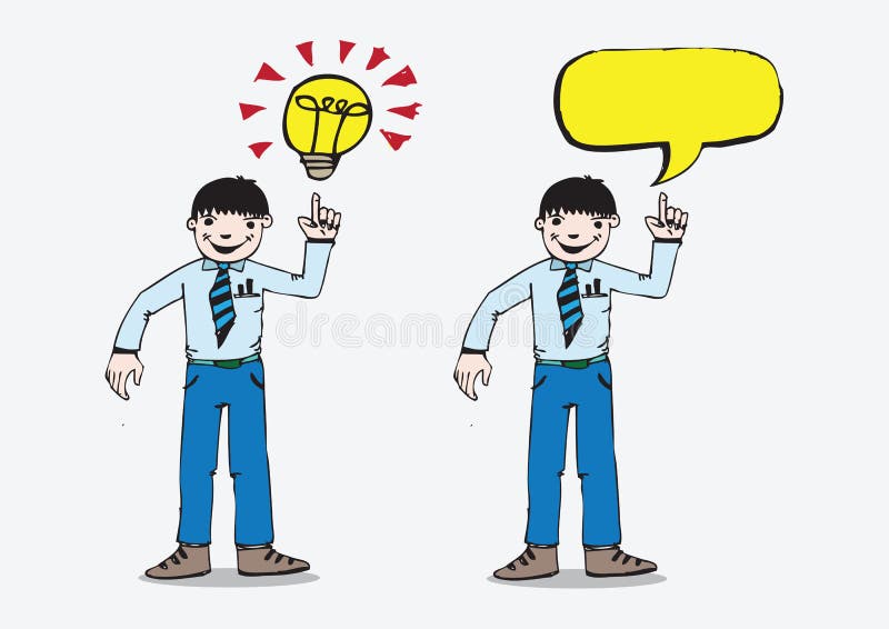 Businessman think idea stock illustration. Illustration of challenge ...