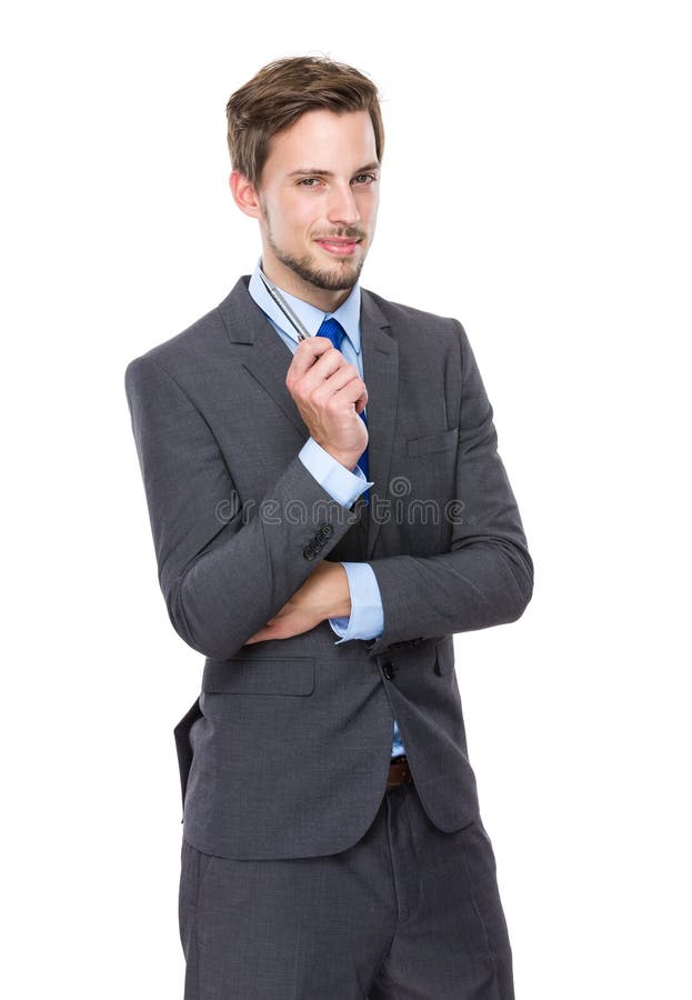 Businessman in Think Big Concept on Running Track Stock Photo - Image ...