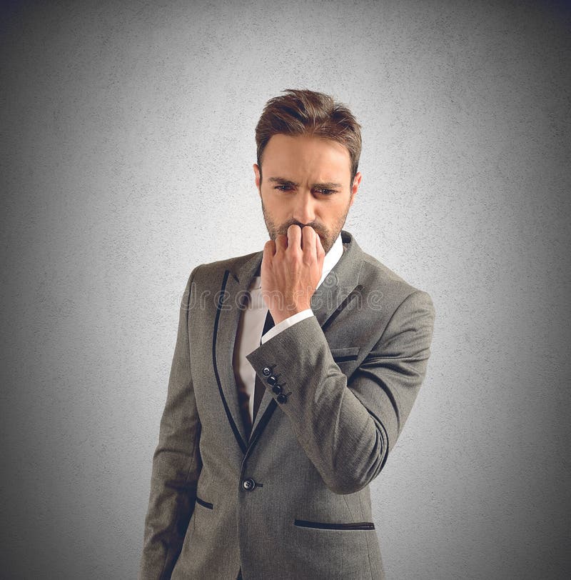 Businessman Think stock photo. Image of help, interrogative - 48683558