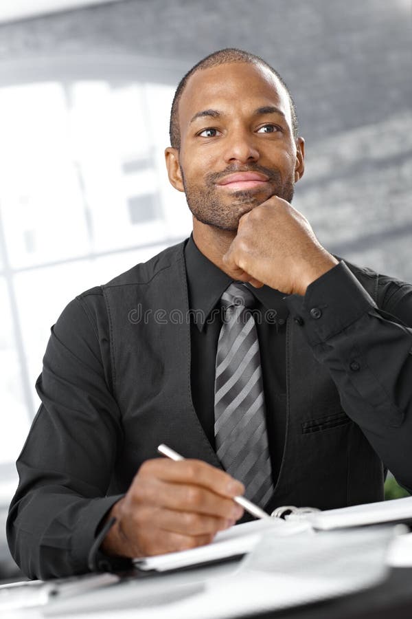 Attractive Business Man in Suit with File Folder and Big Smile Stock ...