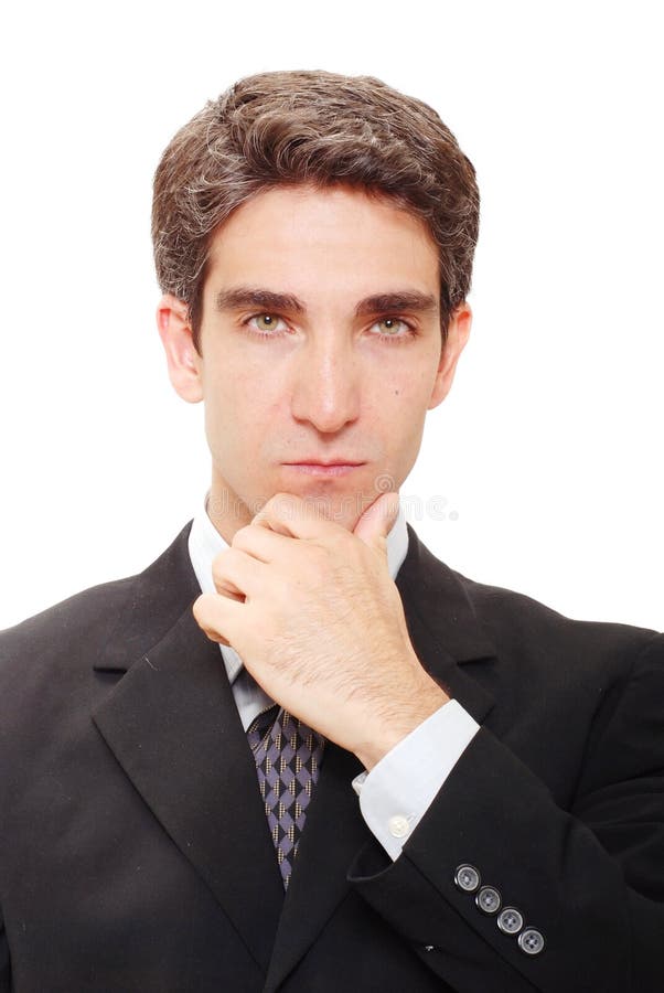 Businessman thinking stock image. Image of thinking, idea - 5728183
