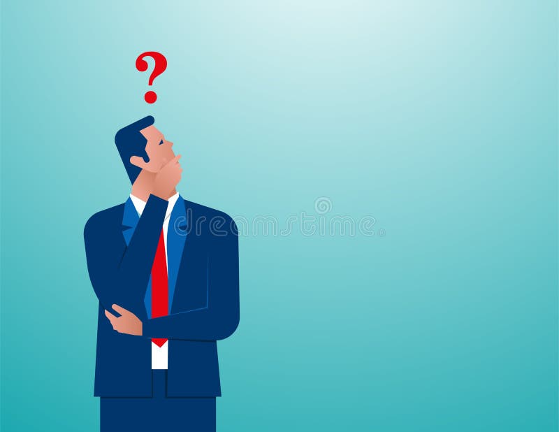 Businessman thinking stock vector. Illustration of manager - 84329294