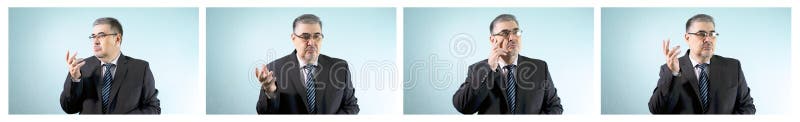 Businessman Thinking and Deciding. Set of 4 Images. Stock Photo - Image ...