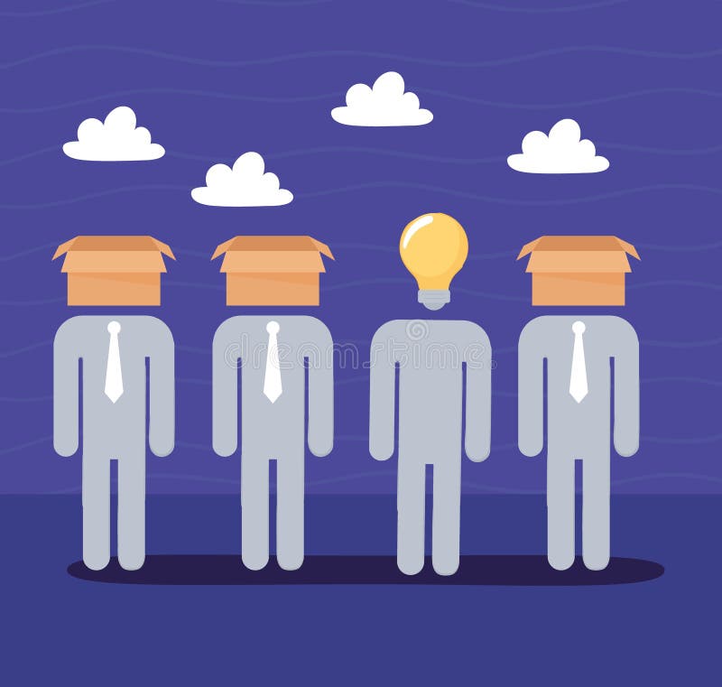 Businessman Thinking Different Stock Vector - Illustration of people ...