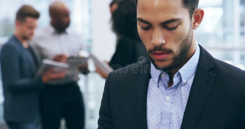 Businessman, Thinking and Documents in Planning, Strategy or Team ...