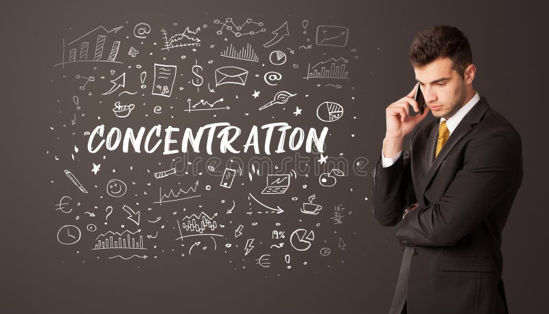 Businessman Thinking with Educational Inscription Stock Illustration ...