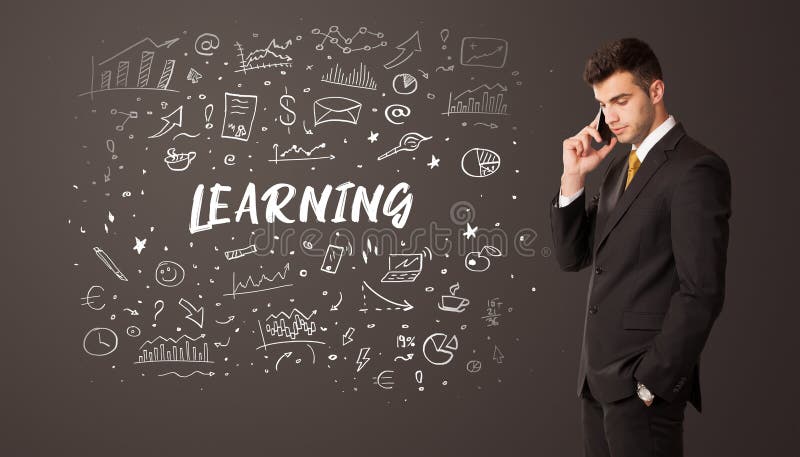 Businessman Thinking with Educational Inscription Stock Photo - Image ...