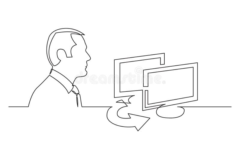 Continuous Line Drawing Sharing Stock Illustrations – 29 Continuous ...