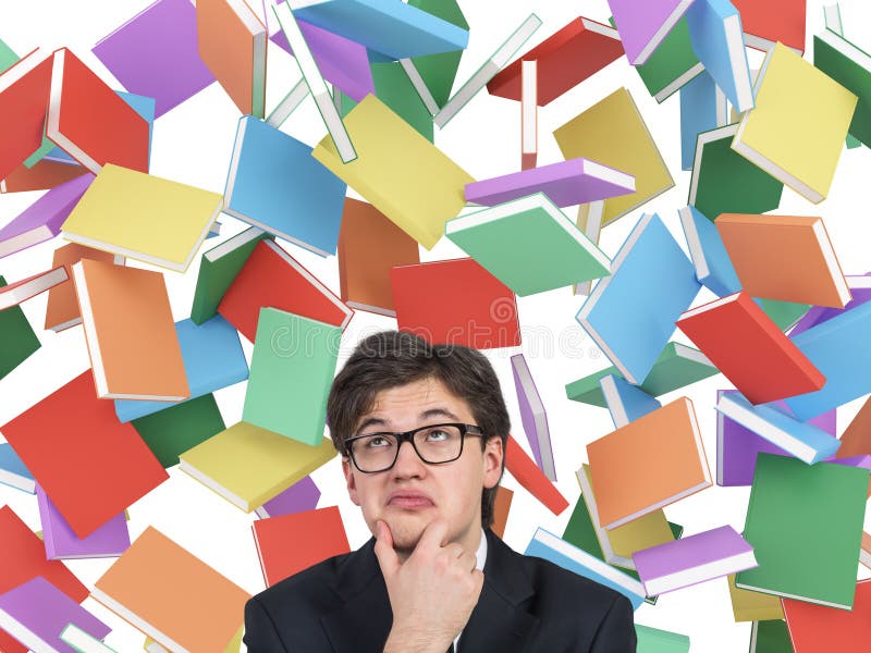 Businessman thinking stock photo. Image of clothing, business - 50105390